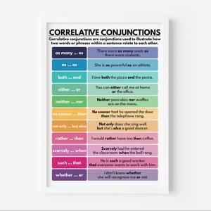 CORRELATIVE CONJUNCTIONS, Examples of Conjunctions, Parts of Speech ...