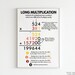 LONG MULTIPLICATION Poster, Educational Postesr for Kids, Math ...