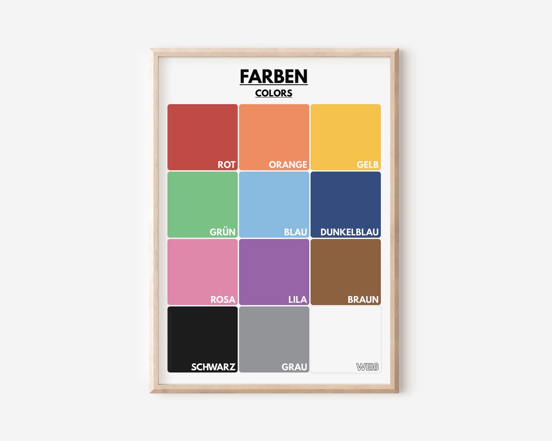 German Language, COLOR NAMES for Kids, Learn German A1, Educational ...