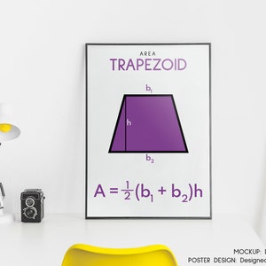 AREA FORMULAS POSTERS, Set of 8 Posters, Geometry, Educational Poster ...