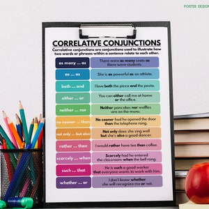 CORRELATIVE CONJUNCTIONS, Examples of Conjunctions, Parts of Speech ...