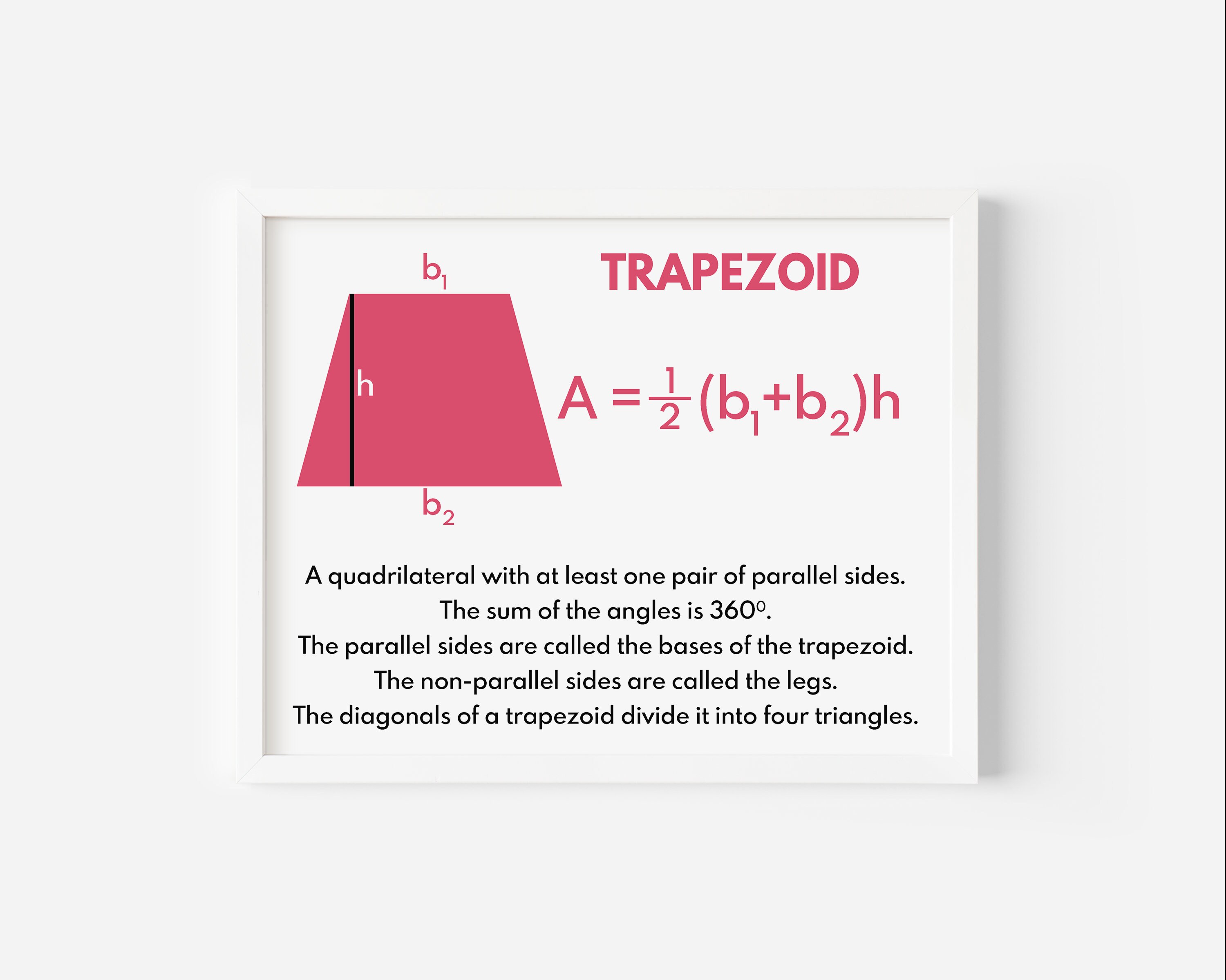 AREA FORMULAS - Set of 8 Posters, Letter Size, Geometry, Shapes ...