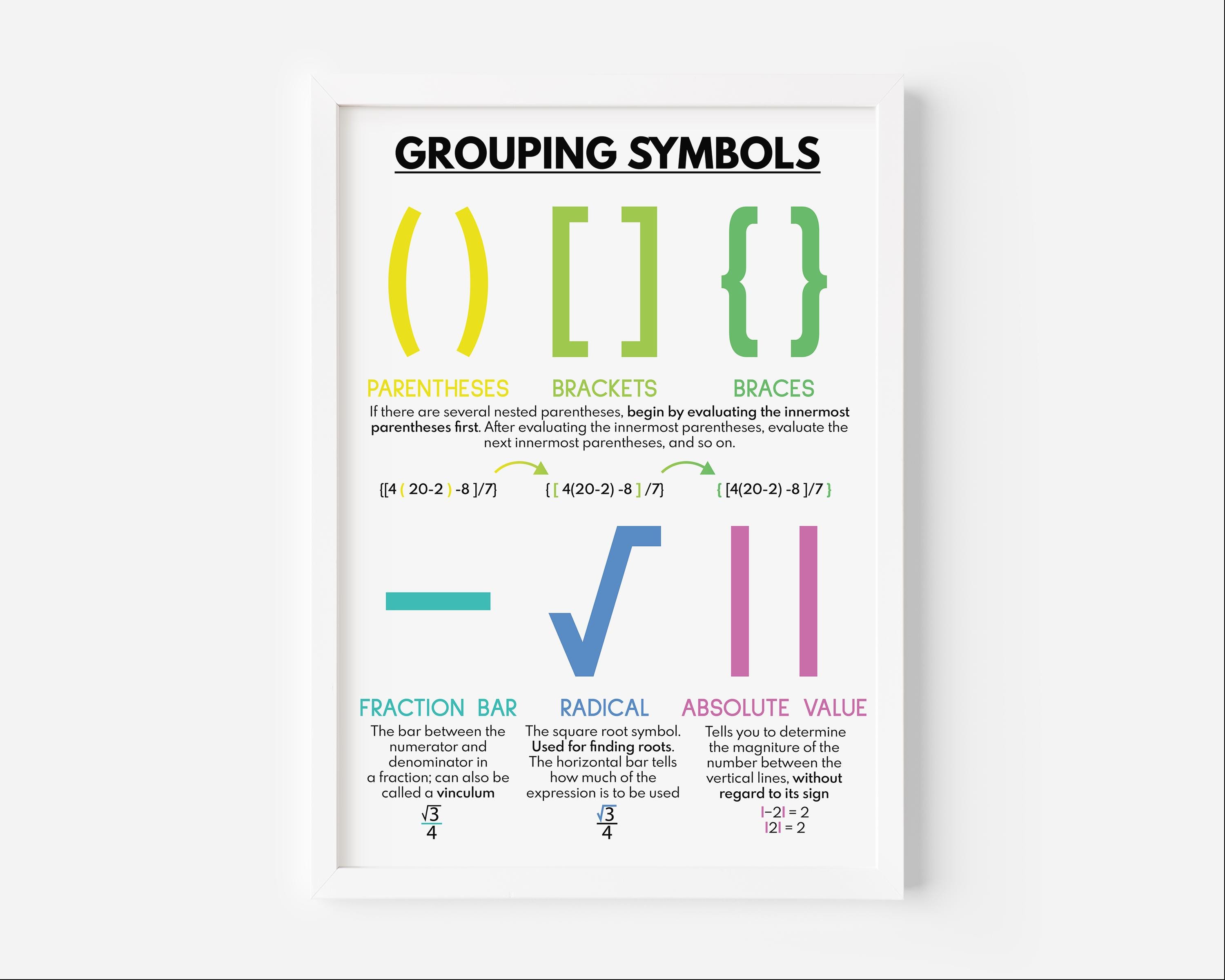 Grouping Symbols In Math