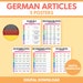 German Language, REGULAR and MODAL VERBS, Conjugation, Grammar Chart ...