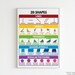 2D SHAPES POSTER, 2D Shapes, Educational Poster, Math, Rainbow Colors ...