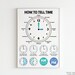 TELLING TIME Poster, Educational Poster, What Time is It Learning Clock ...