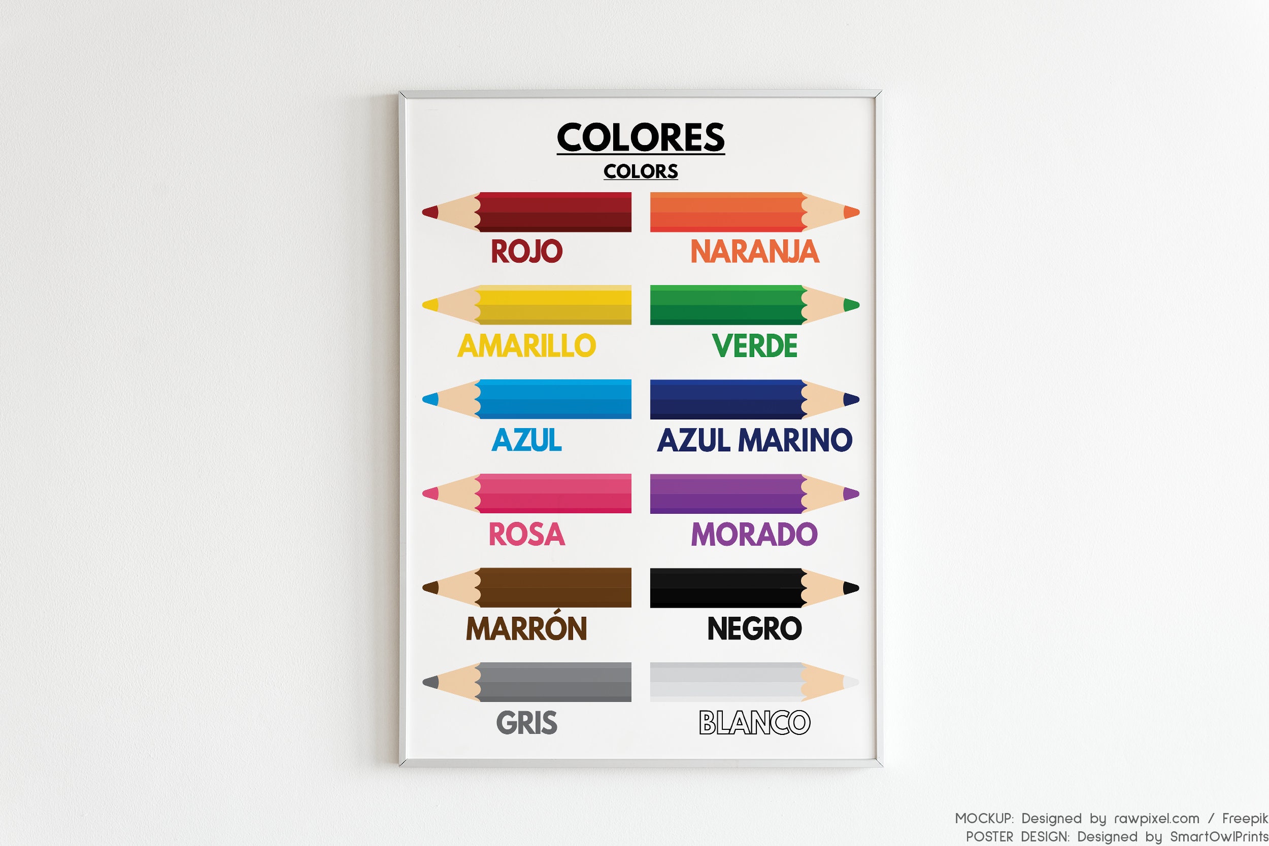 Spanish Words Colors