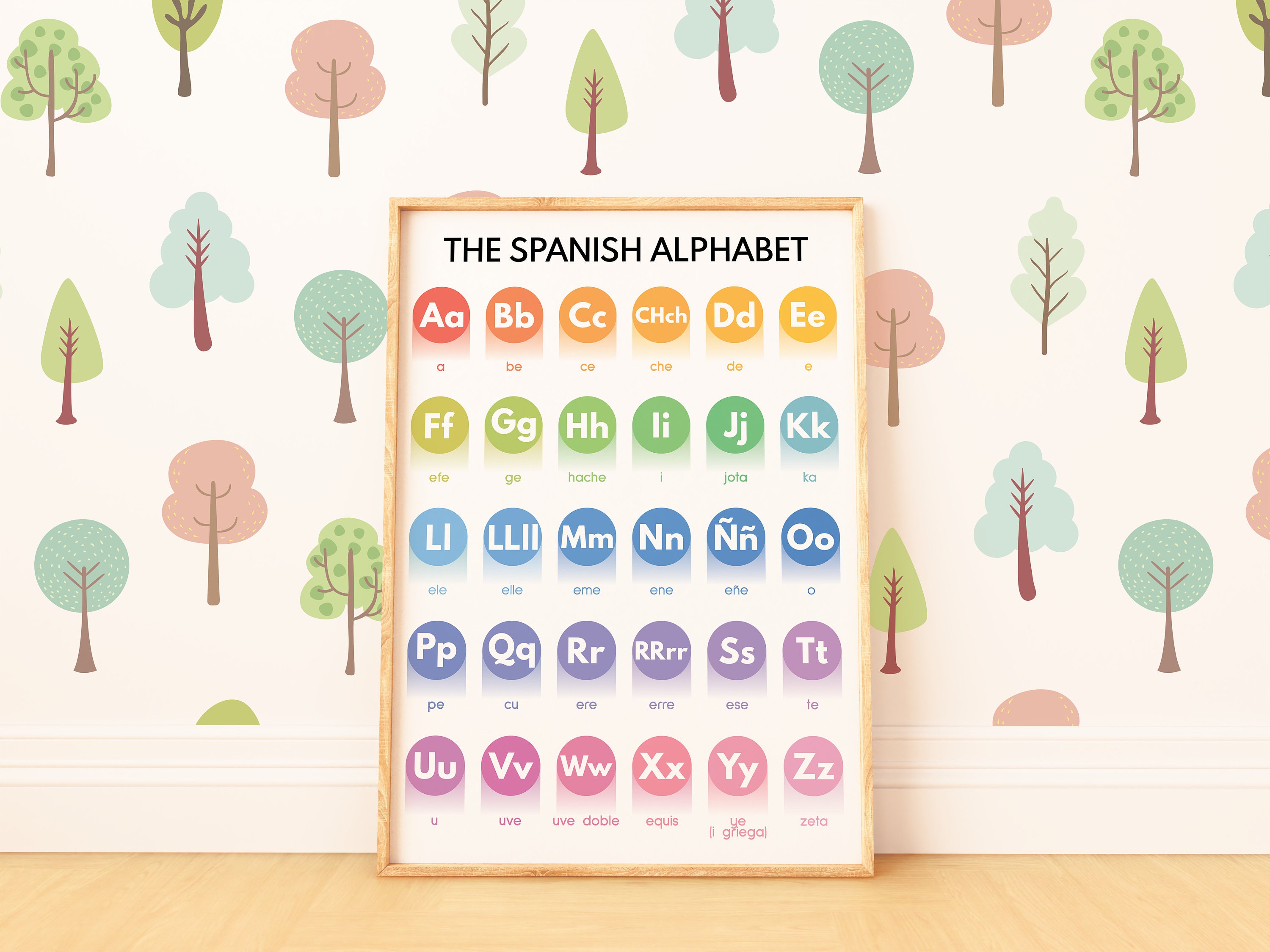 Spanish Alphabet Educational Laminated Chart Buy ABC Alphabet Spanish