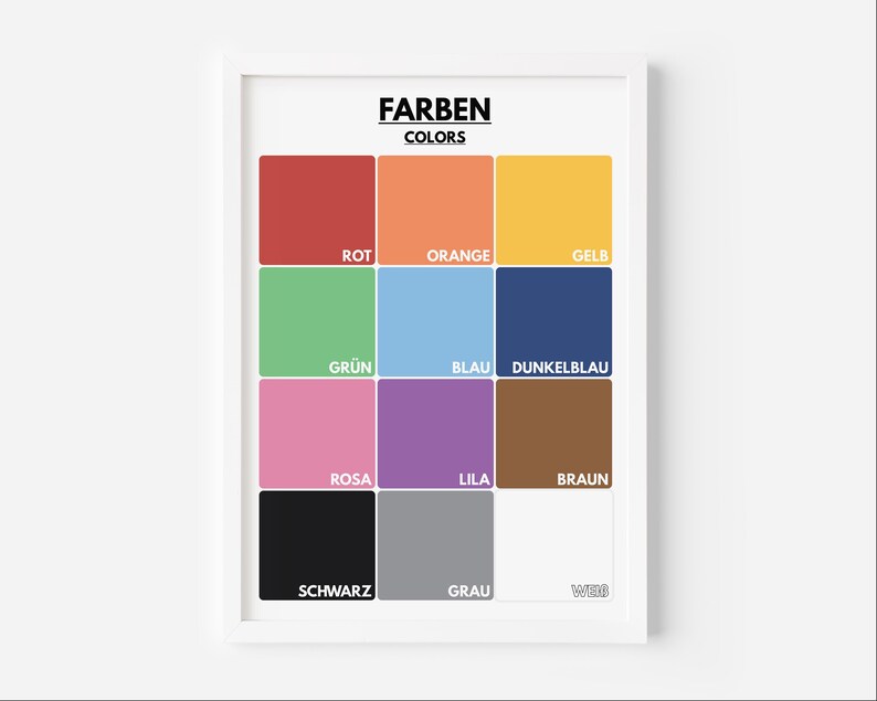 German Language, COLOR NAMES for Kids, Learn German A1, Educational ...