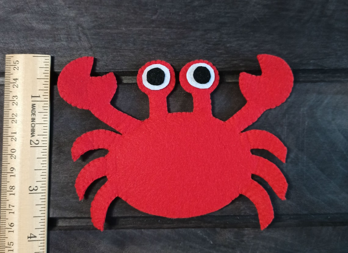 Felt Crab Sewing Pattern Finger Puppet - Etsy