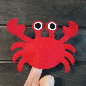 Felt Crab Sewing Pattern Finger Puppet - Etsy