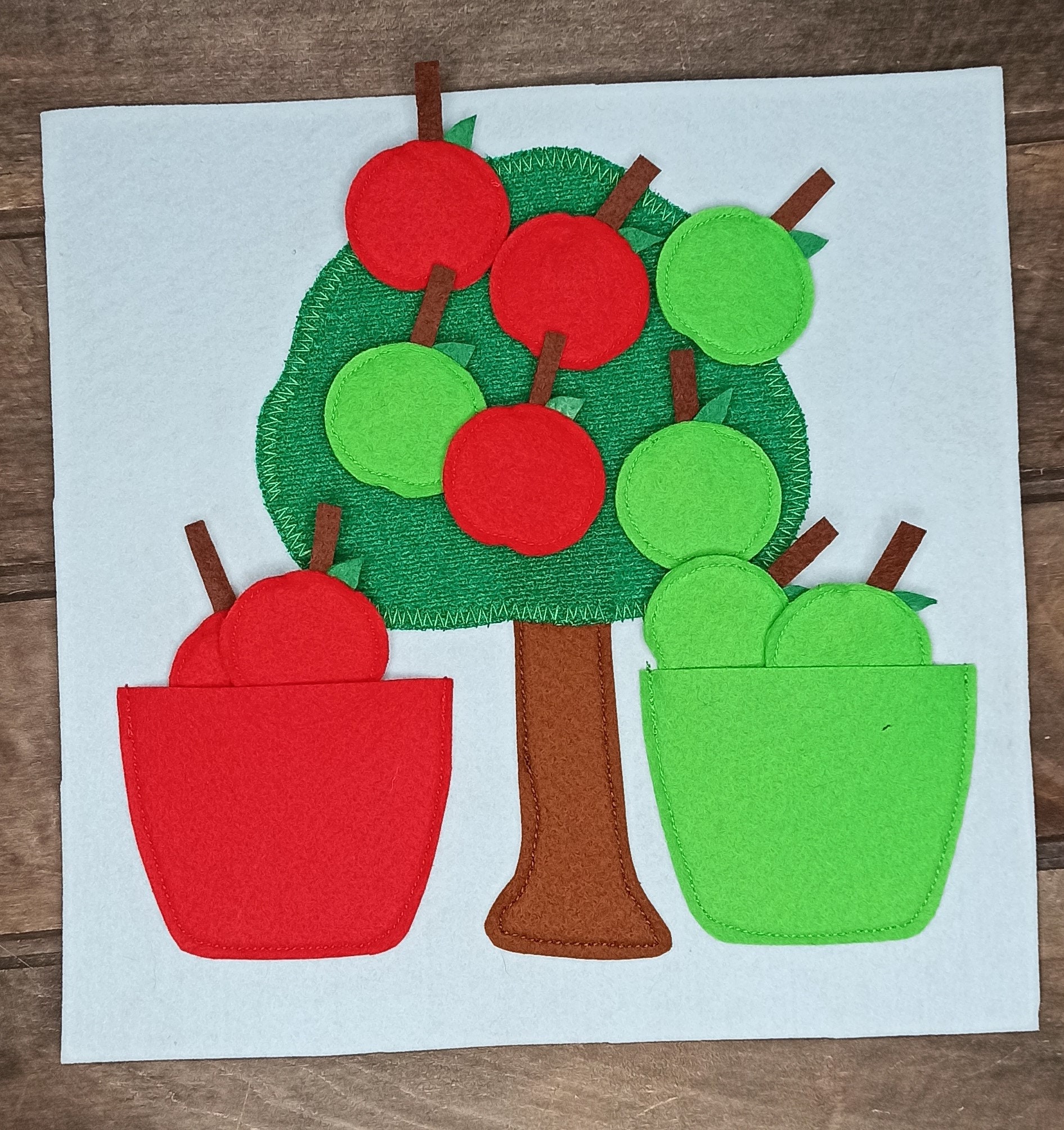 Felt Quiet Book Pages Pdf Sewing Pattern, Felt Apple Tree - Etsy