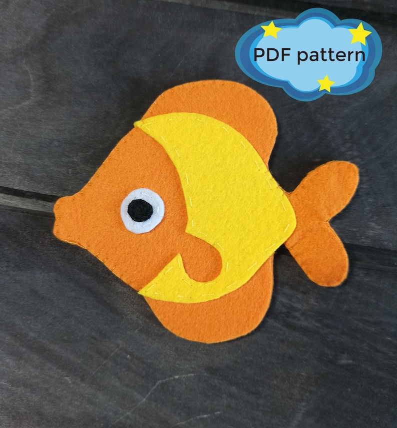 Felt Fish Finger Puppet Pdf Sewing Pattern - Etsy