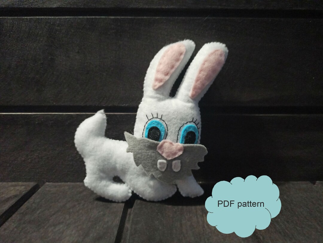 Felt Bunny Sewing Pattern Pdf - Etsy