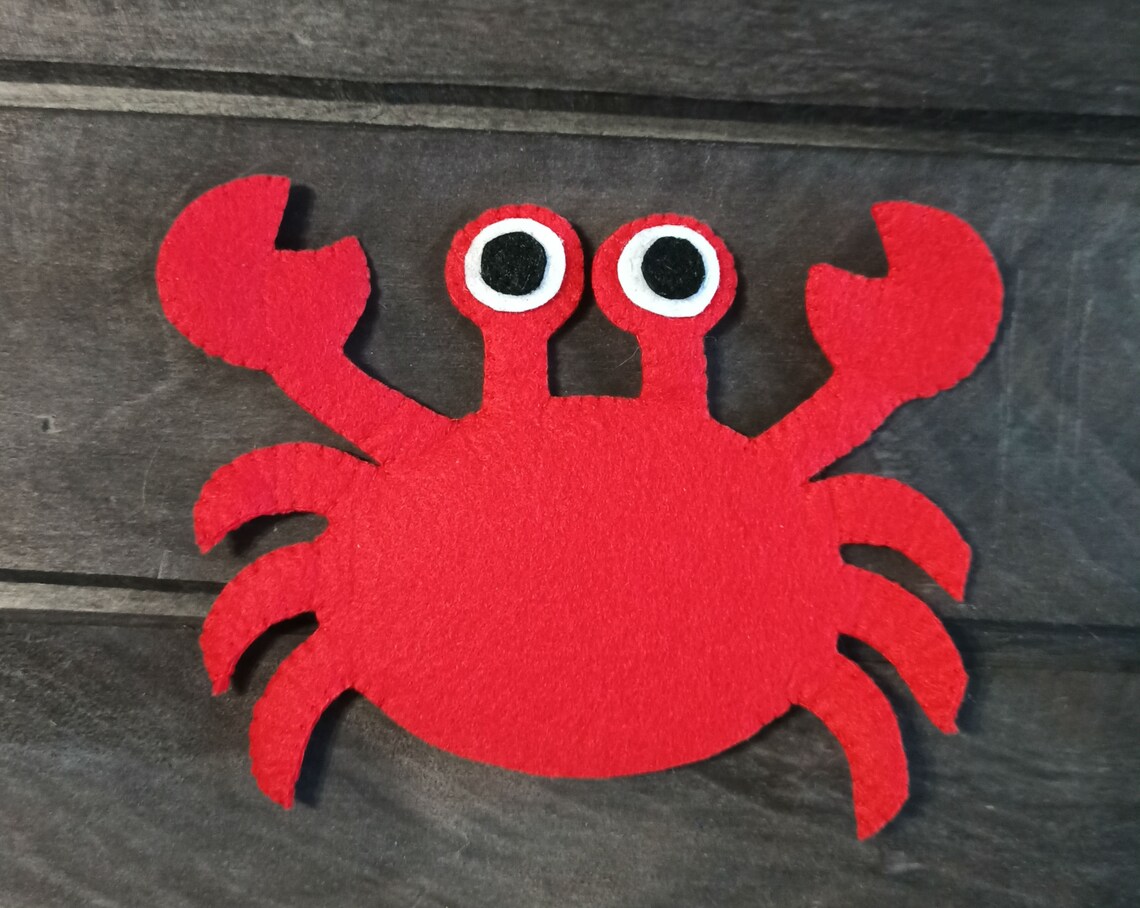 Felt Crab Sewing Pattern Finger Puppet - Etsy