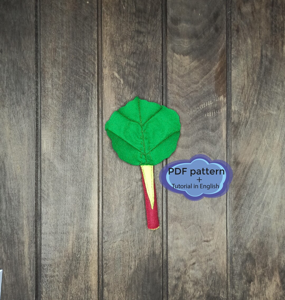 Felt Rhubarb, Pdf Sewing Patterns, Felt Veggies - Etsy