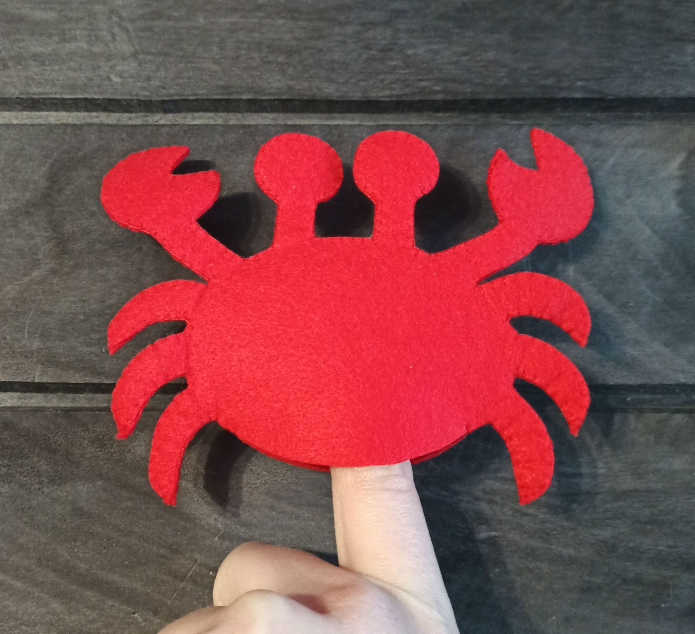 Felt Crab Sewing Pattern Finger Puppet - Etsy