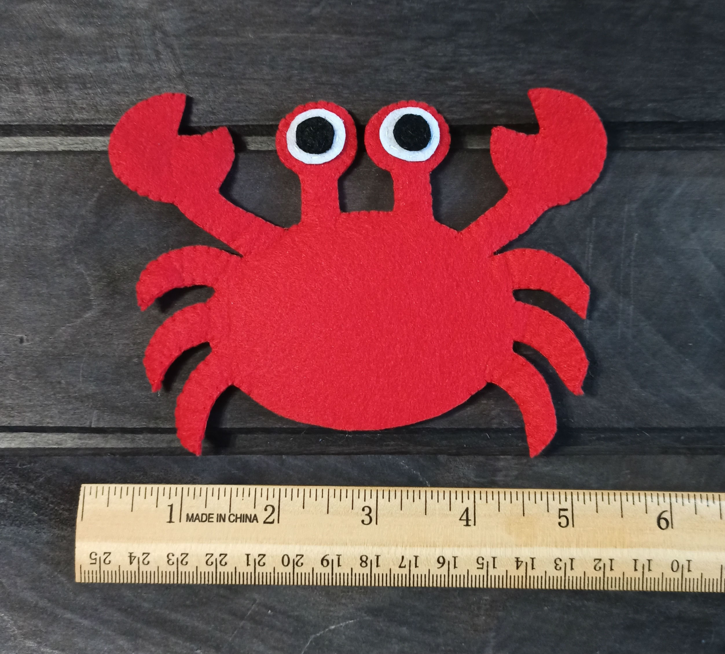 Felt Crab Sewing Pattern Finger Puppet - Etsy