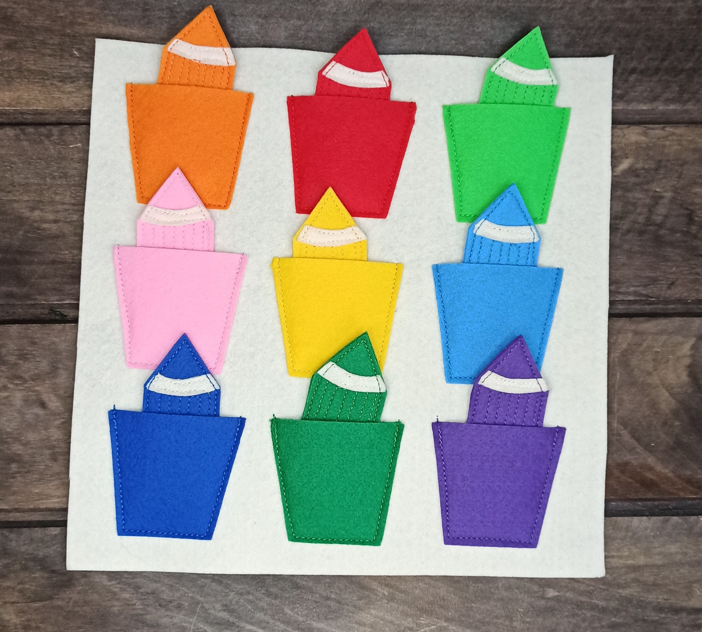 Felt Matching Game, Felt Quiet Book Pages Pdf Sewing Pattern - Etsy