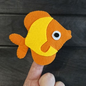 Felt Fish Finger Puppet Pdf Sewing Pattern - Etsy