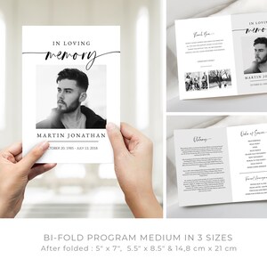 Funeral Bundle Template Minimalist Modern for Men and Women ...