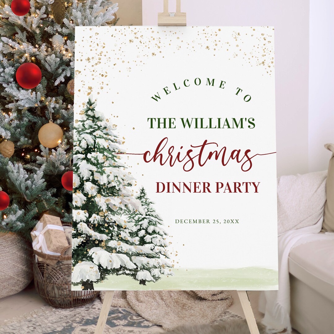Christmas Welcome Sign Welcome Poster Printable Welcome - Etsy