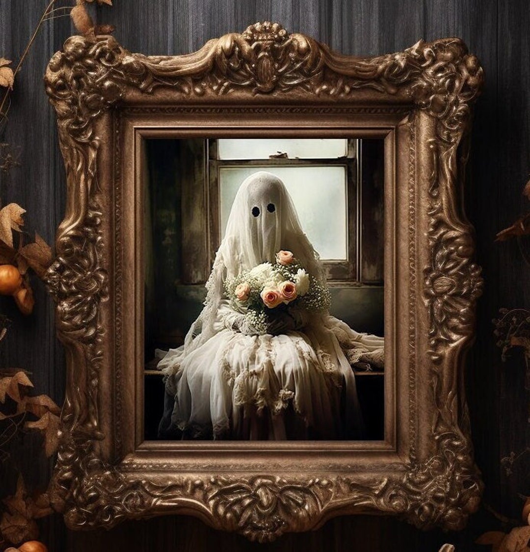 Victorian Ghost Bride Halloween Decoration Digital Art Print ...