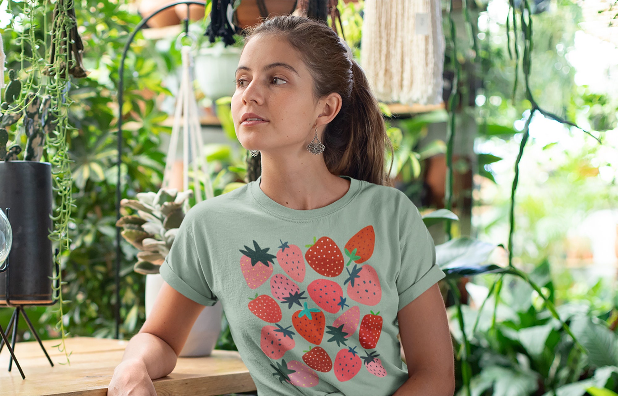 Strawberry Shirt Strawberry Clothes Strawberry Top Garden | Etsy