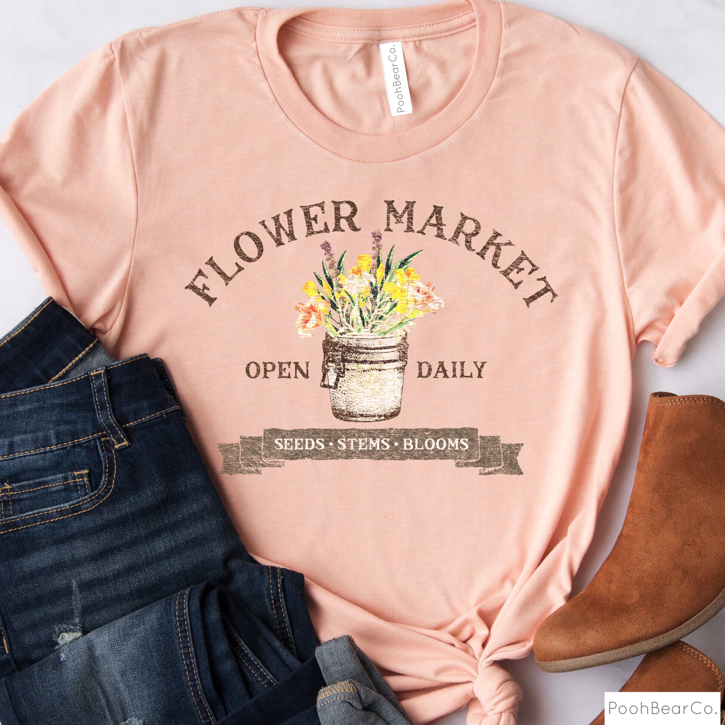 Flower Shirt Shirt with flowers Farmer's Market Shirt | Etsy