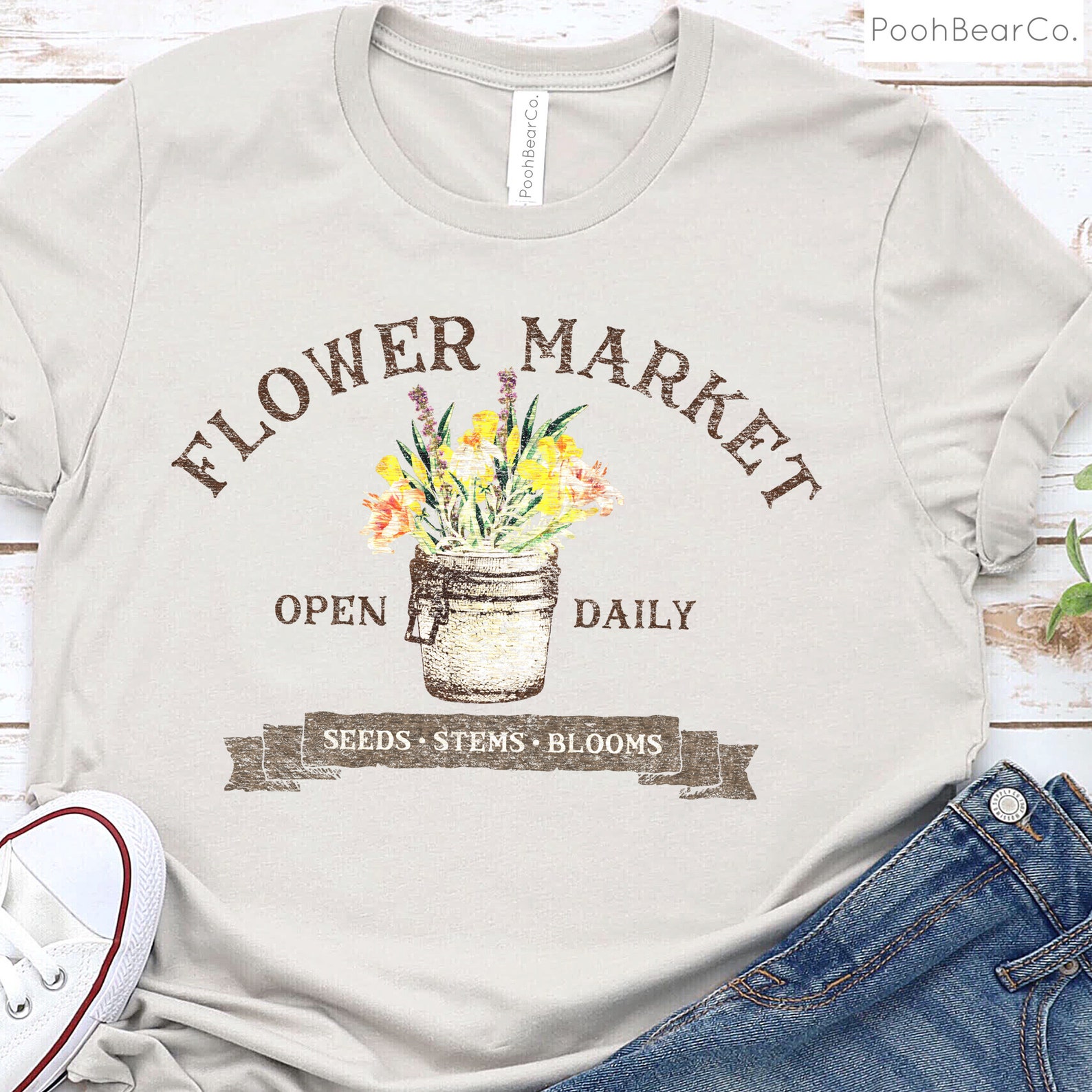 Flower Shirt | Shirt With Flowers - Farmer's Market Shirt - Cute ...