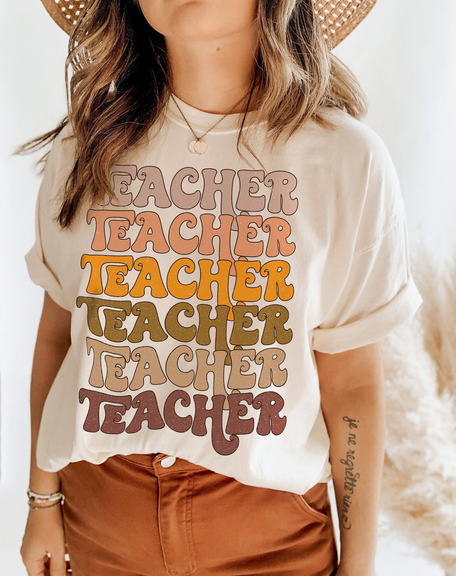 Retro Teacher Shirt Teacher Retro Shirt Boho Teacher T - Etsy