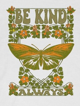 Retro Be Kind Shirt, Oversized Vintage Graphic Tee, Art Nouveau Shirt ...