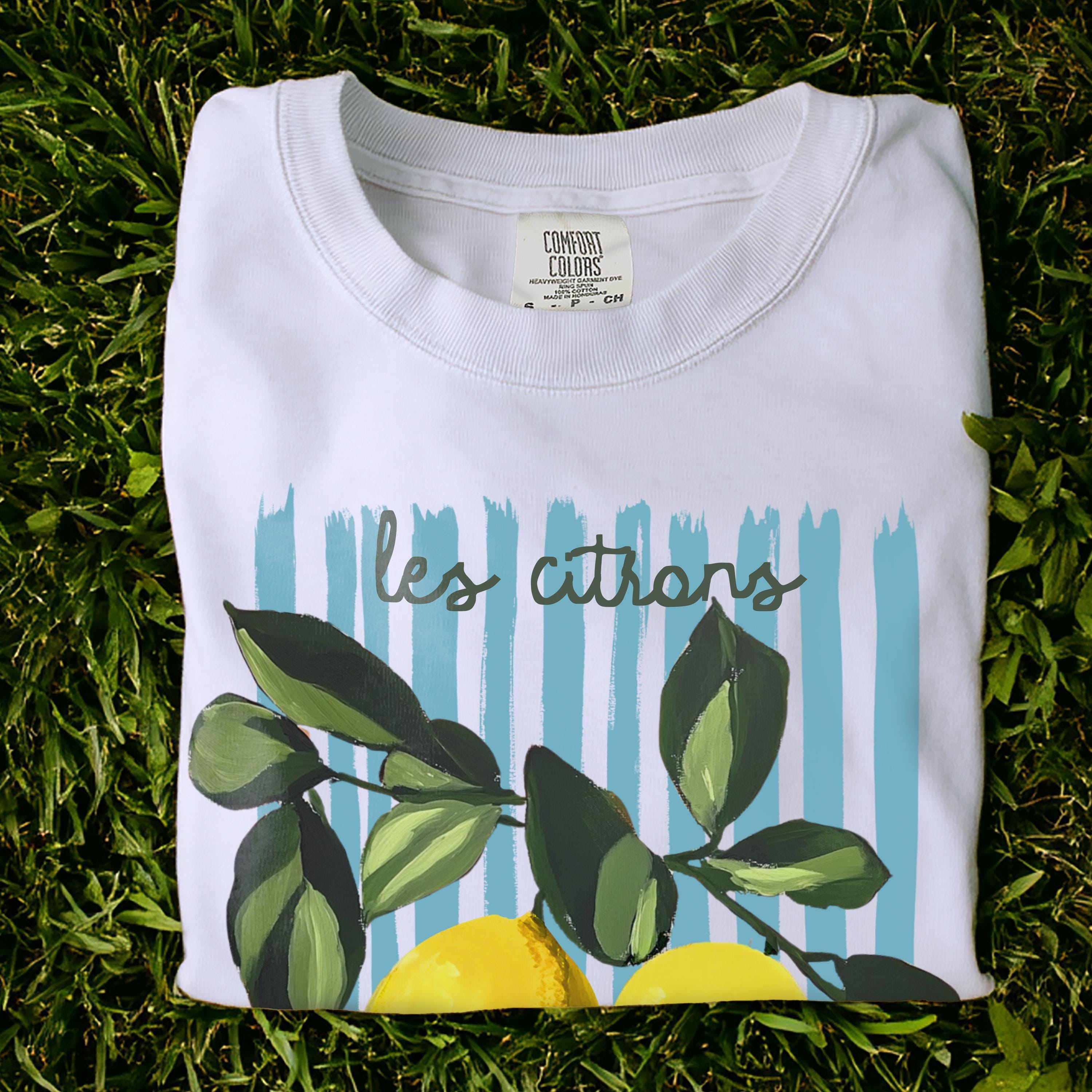 Lemon Graphic T-shirt: French Cottagecore Tee, Summer Vacation Shirt - Etsy