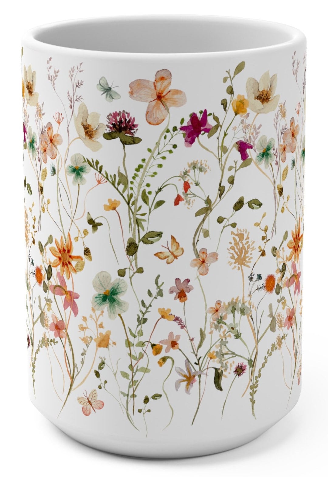 Pressed Flowers Mug Boho Wildflowers Cottagecore Coffee Mug - Etsy