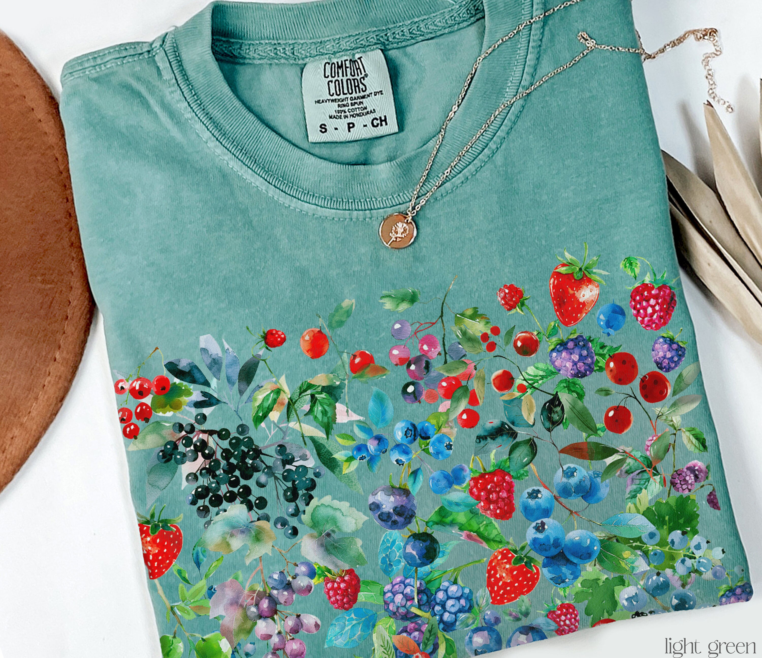 Cottagecore Berry Tshirt Comfort Colors Strawberry Shirt Summer ...