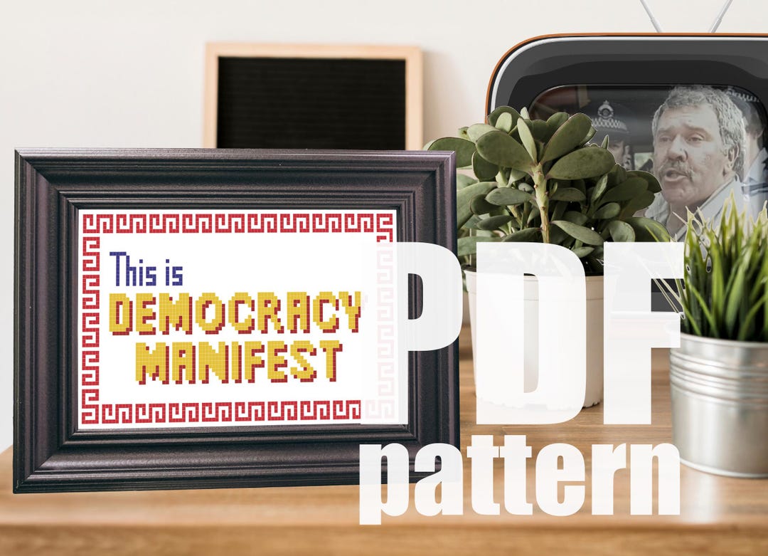 This is Democracy Manifest Cross Stitch Pattern. DIY Craft. DIY Cross ...