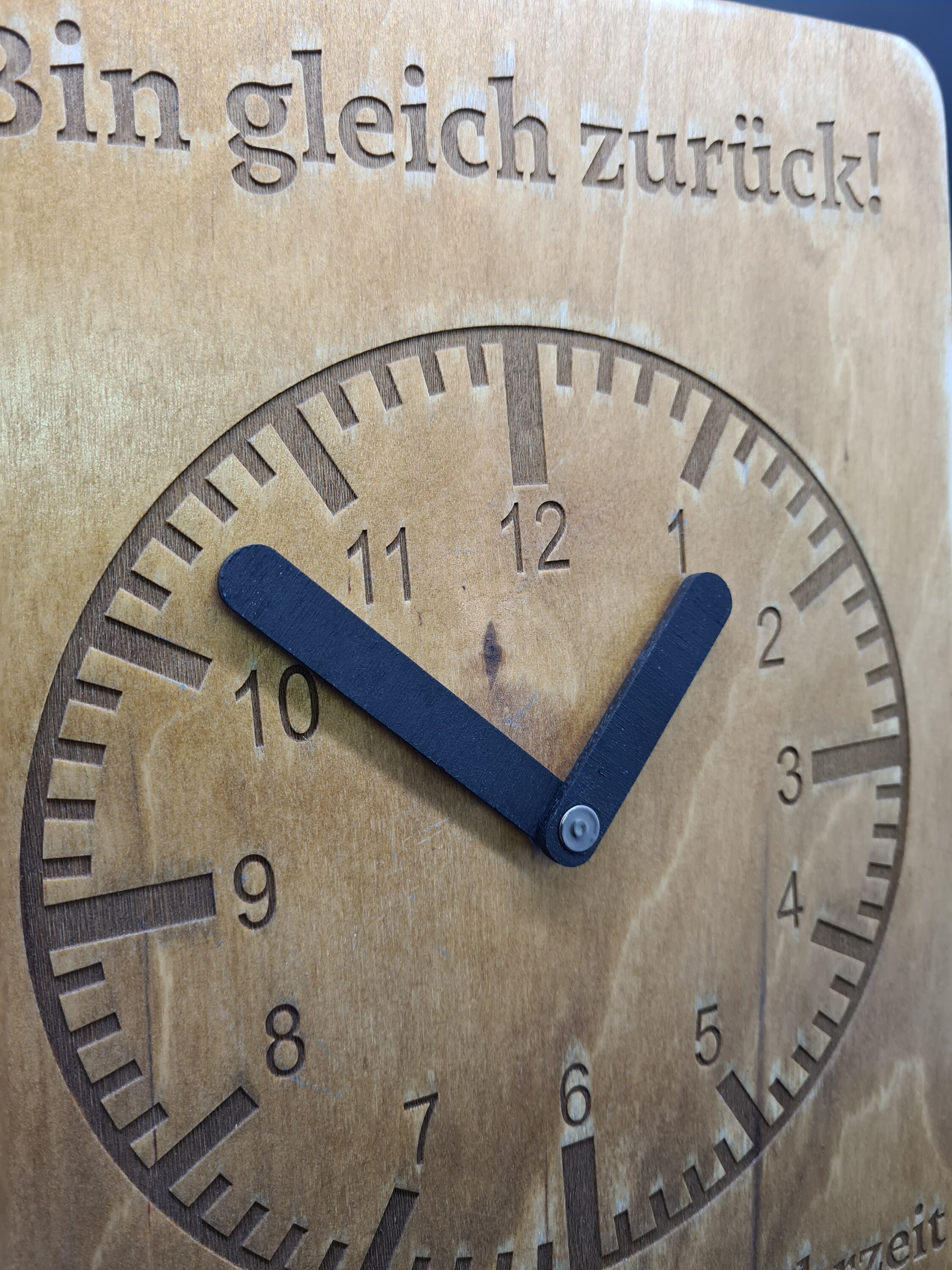 Door Sign I'll Be Right Back Clock Hands Clock - Etsy