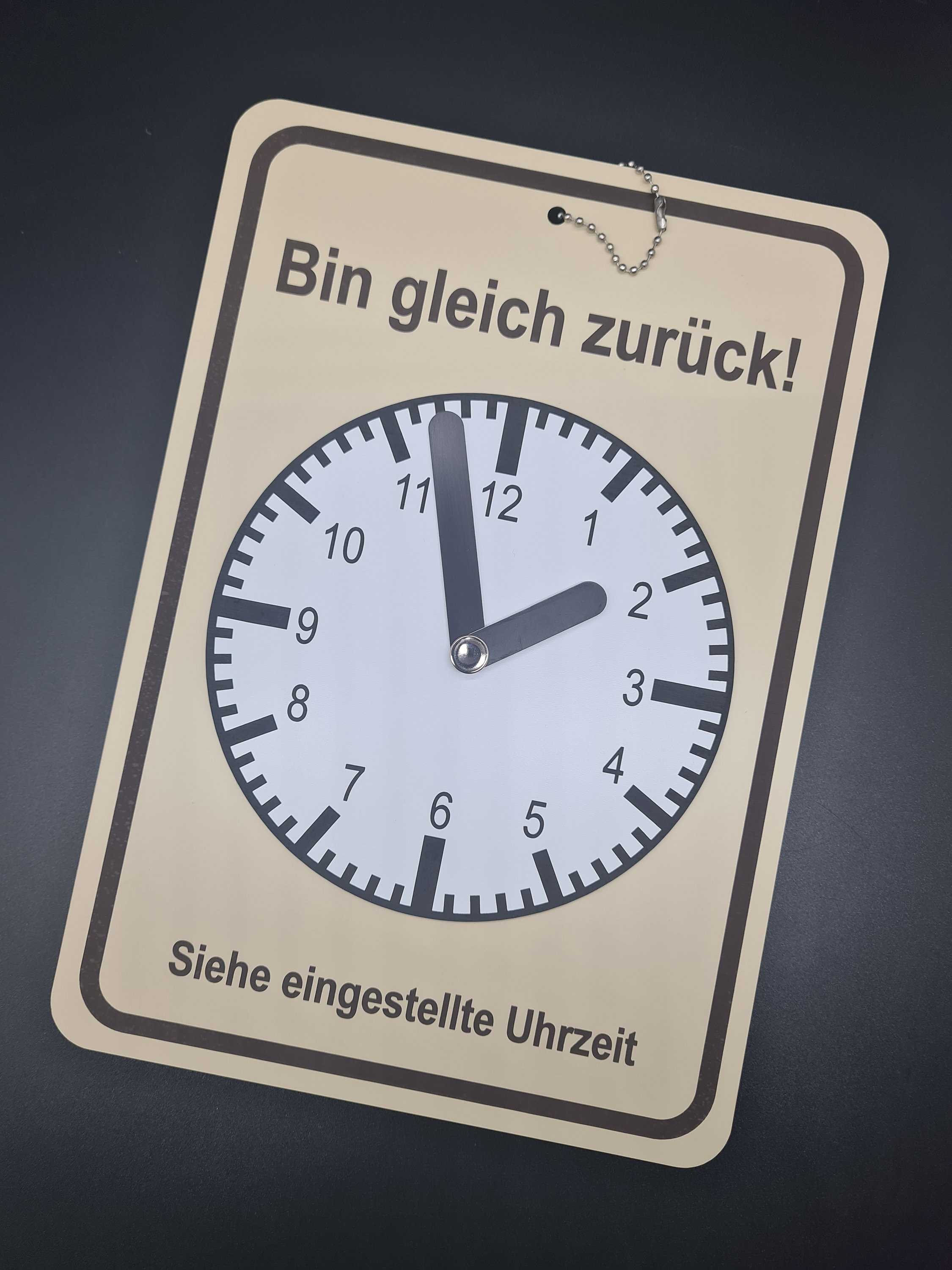 Door Sign I'll Be Right Back Clock Hands Clock - Etsy