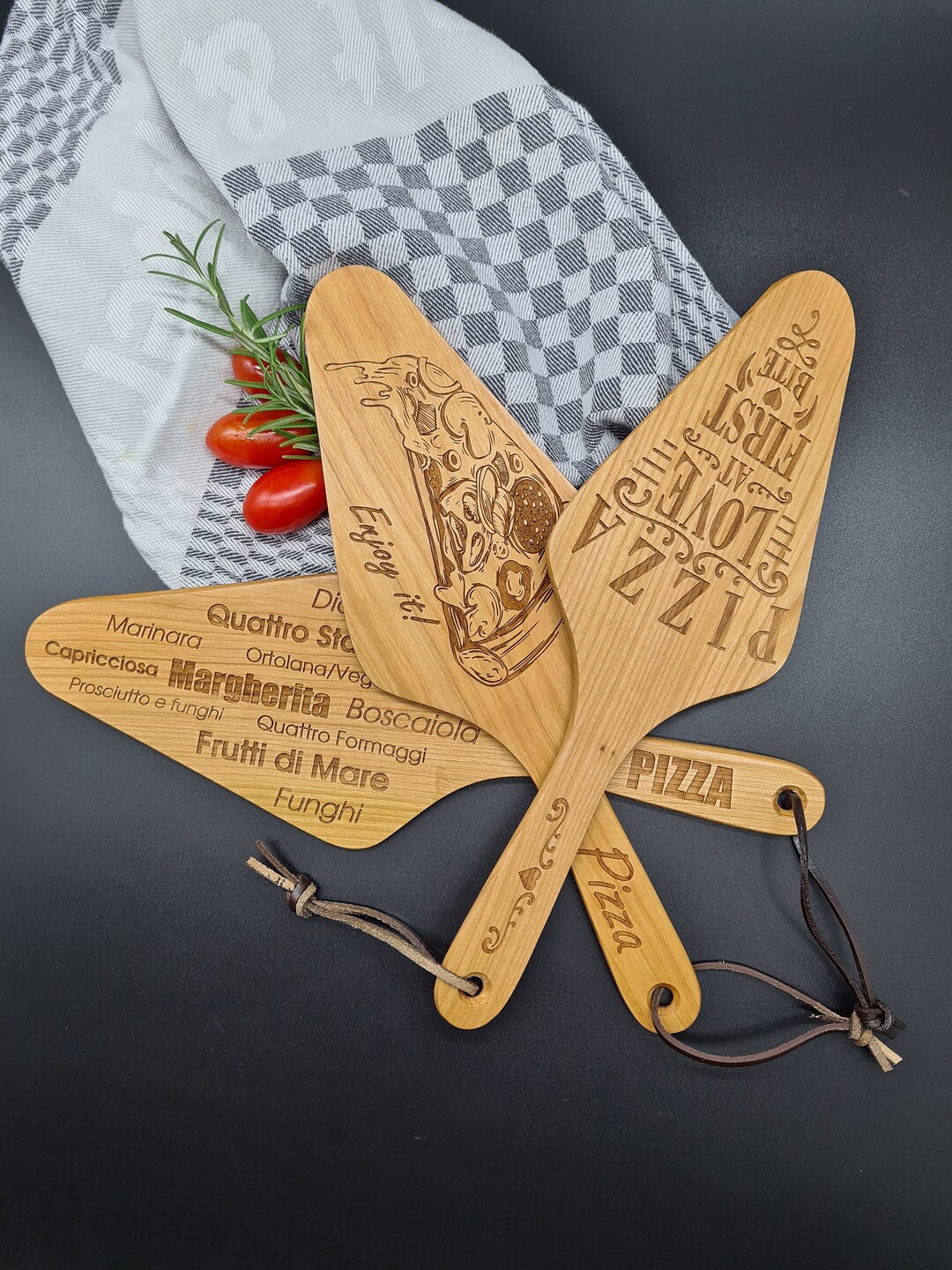 Pizza Lifter Cherry Wood Sayings Funny Pizza Eat Italian Margherita ...