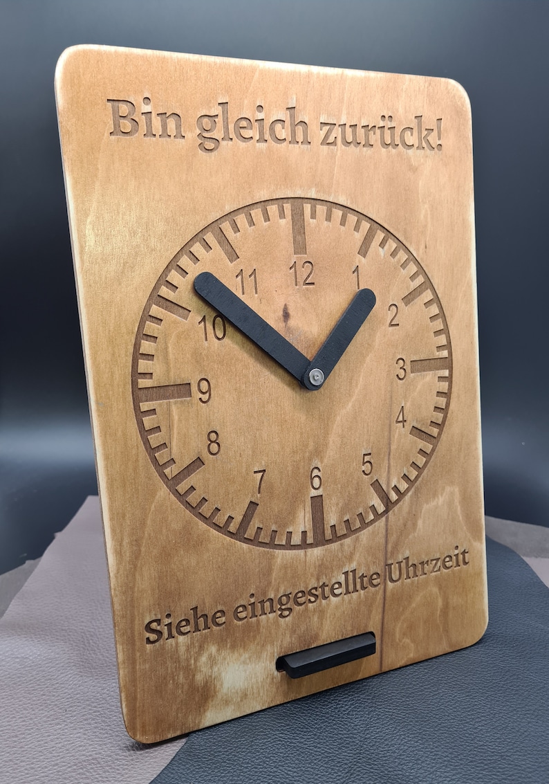 Door Sign I'll Be Right Back Clock Hands Clock - Etsy