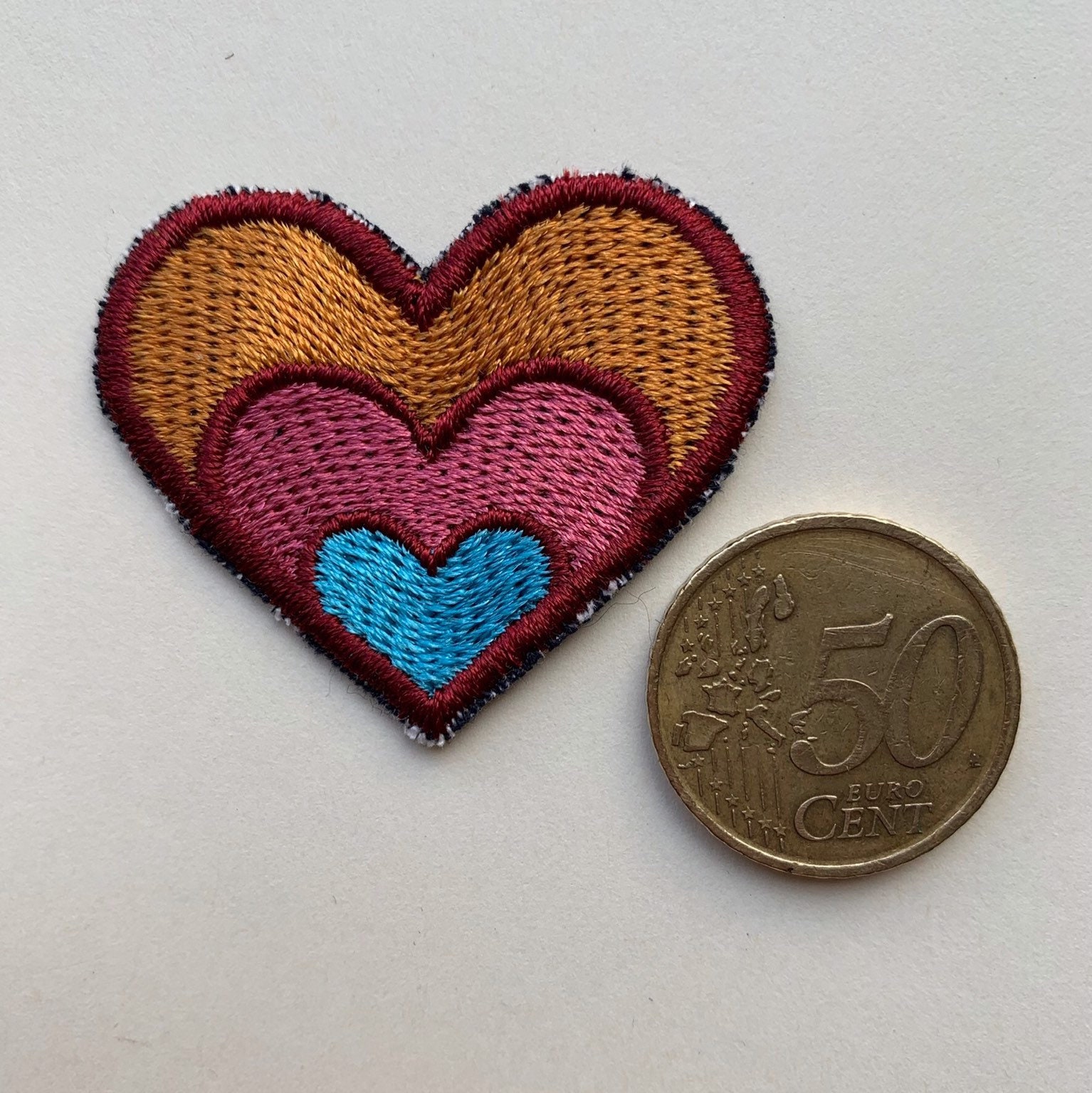 Patch ~ Heart ~ Colorful ~ Patch ~ Embroidered ~ Organic ~ Application ...