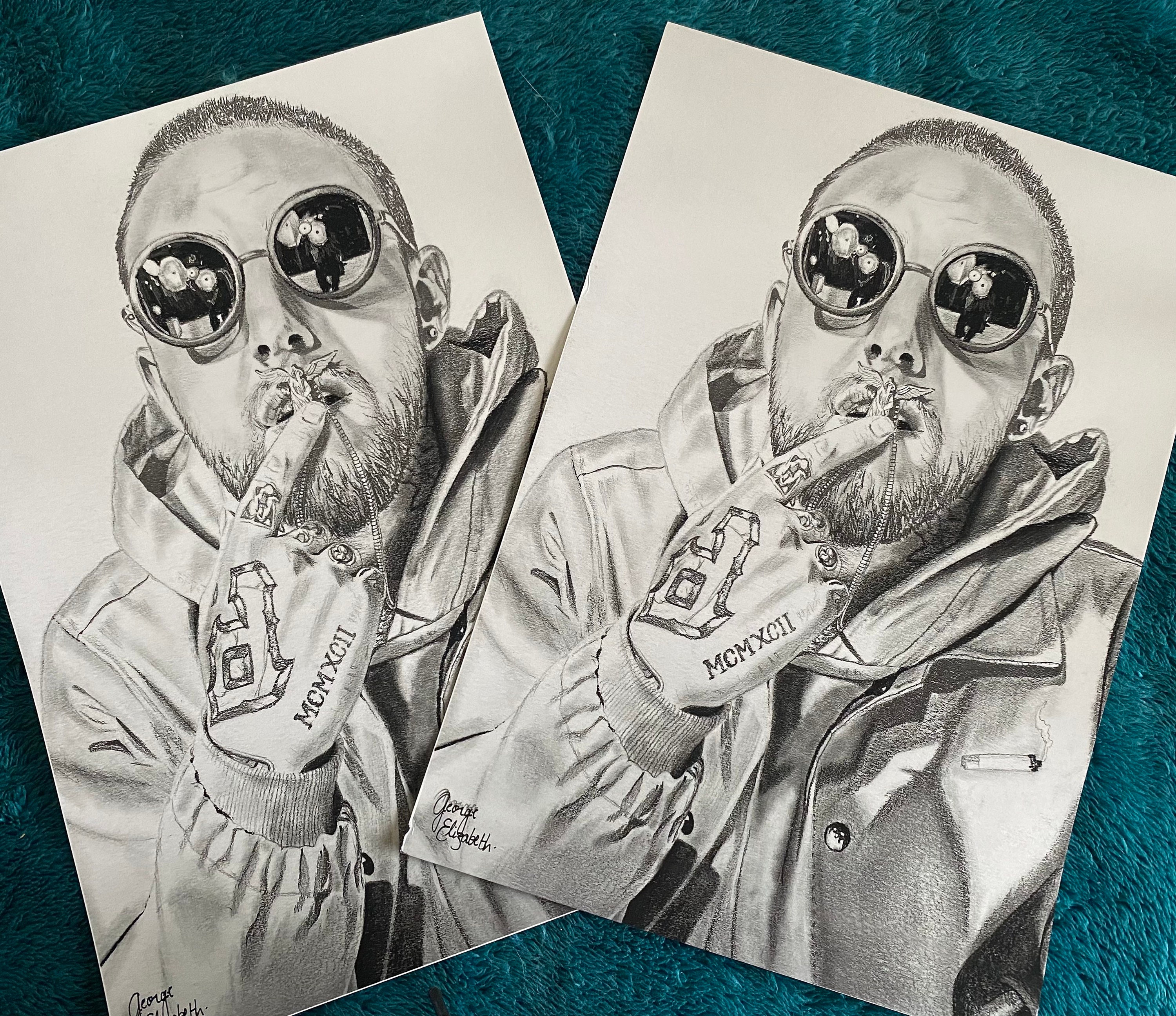 Original Mac Miller Pencil Drawing Print - Etsy UK