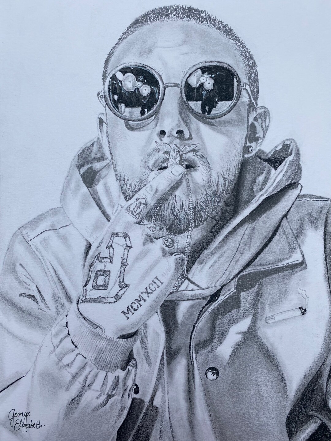 Original Mac Miller Pencil Drawing Print - Etsy