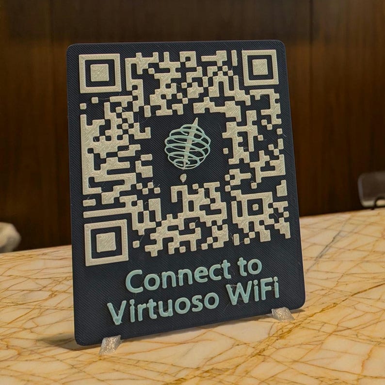 QR Code Refrigerator Magnet Sign | 3D Printed | Optional NFC | Free ...