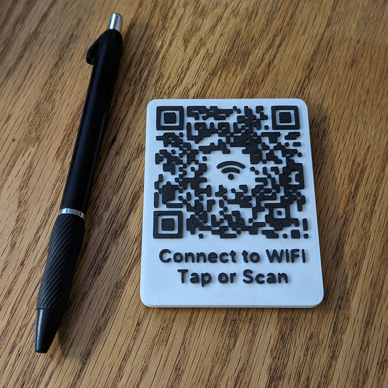 QR Code Refrigerator Magnet Sign 3D Printed Optional NFC Wifi Vacation ...