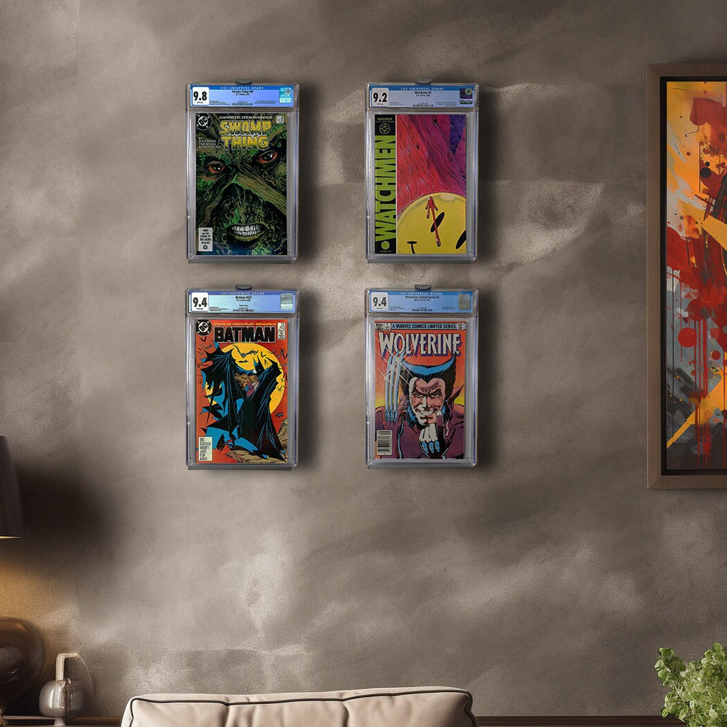 Comic Book Wall Mount Display Shelf for Graded CGC Protective Slabs ...