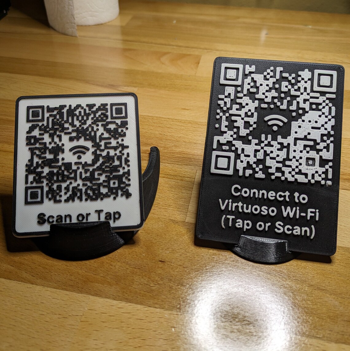 QR Code Refrigerator Magnet Sign 3D Printed Optional NFC Wifi Vacation ...