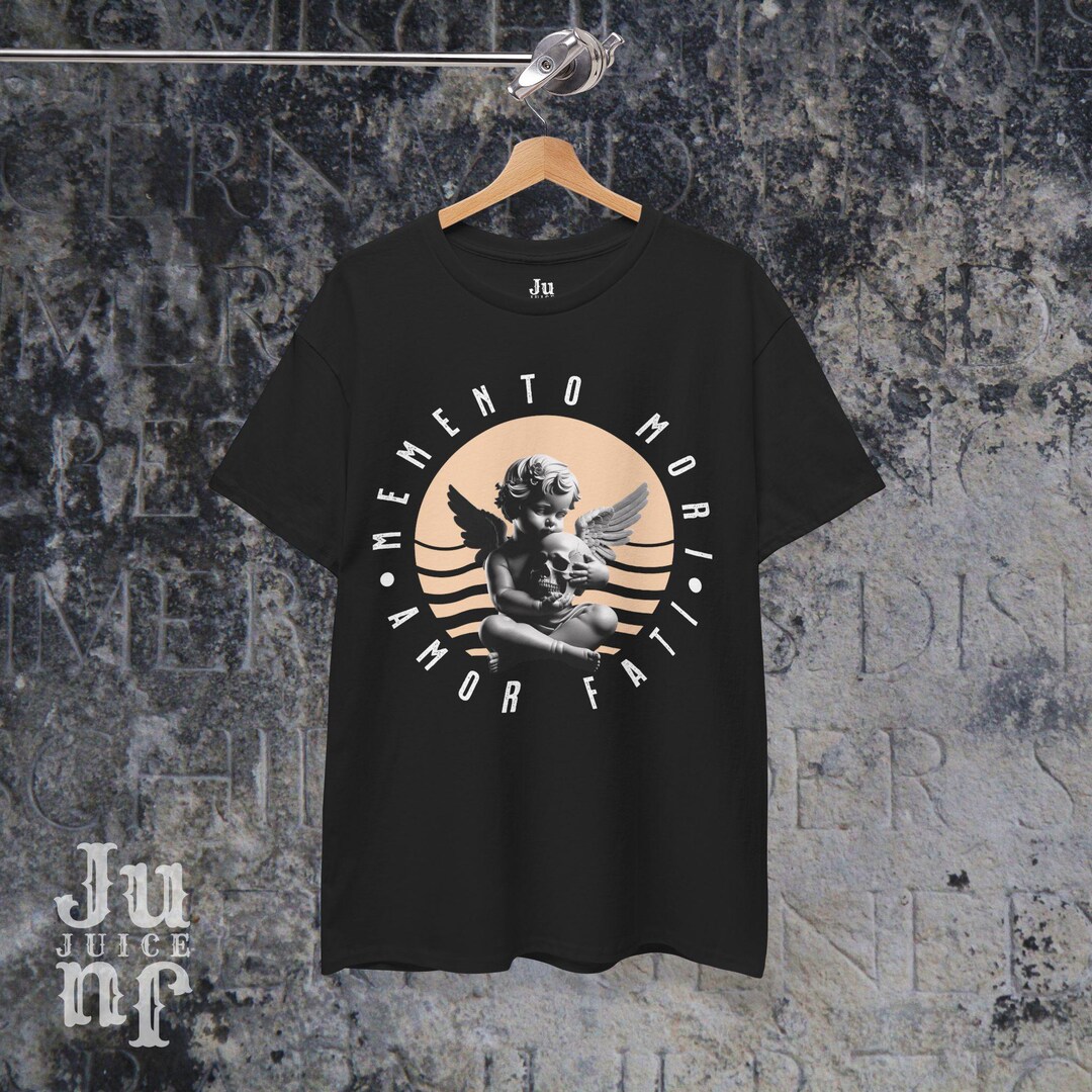 Memento Mori Amor Fati Angel Skull Gothic Cherub Aesthetic Tee - Etsy