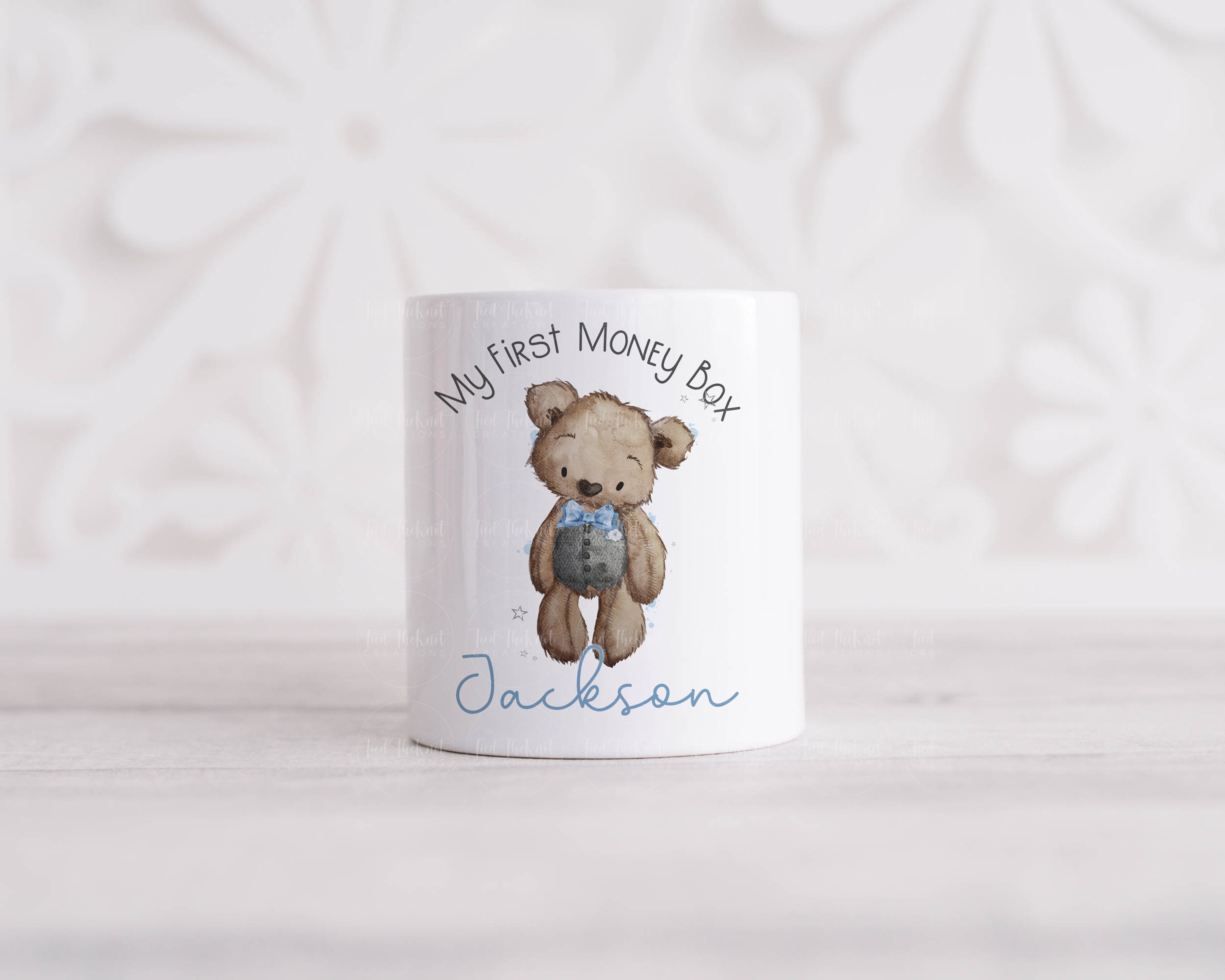 Babys First Money Box Bear Money Box Ceramic Money Pot - Etsy UK