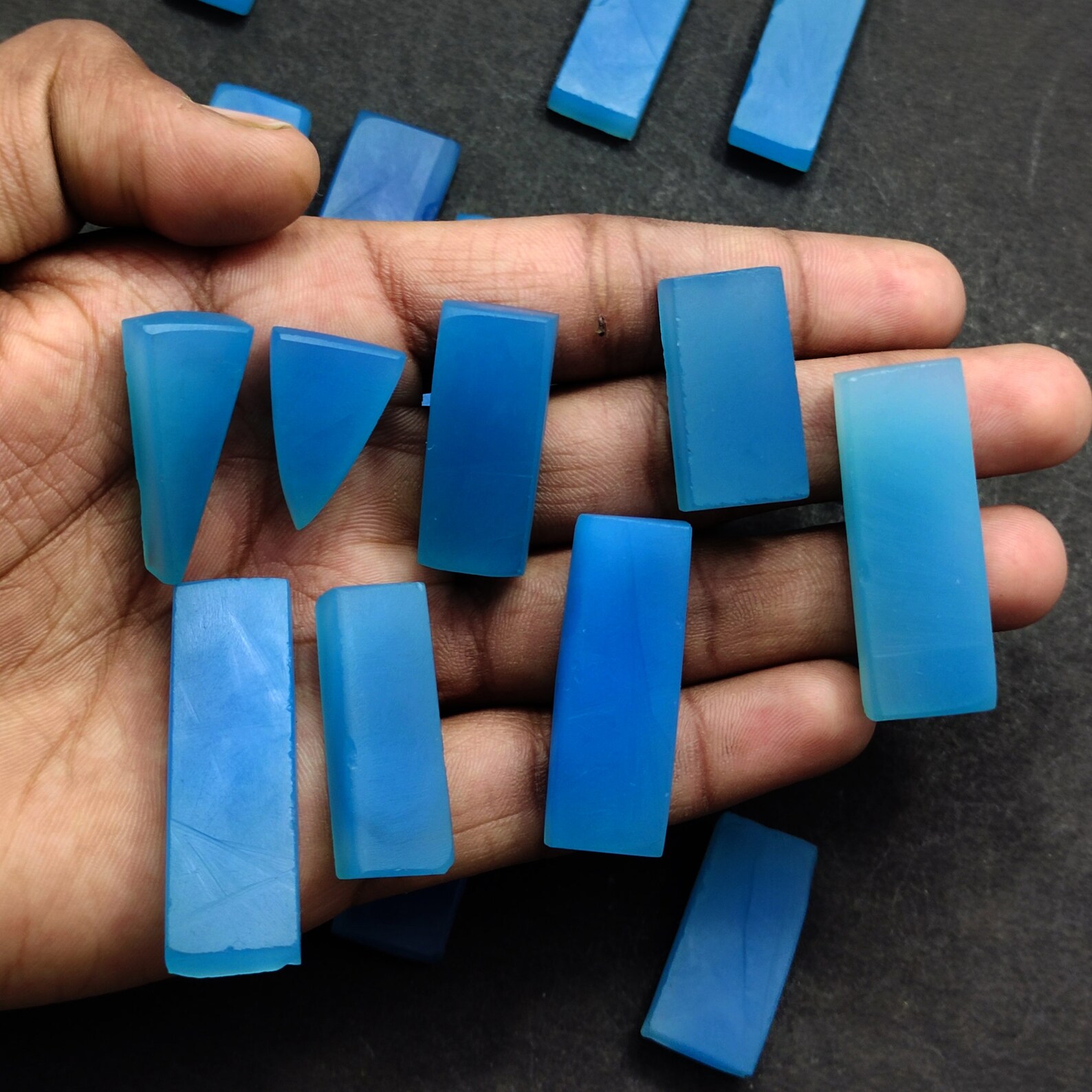 Blue Onyx Crystal Shard Blue Chalcedony Rough Shards Natural | Etsy